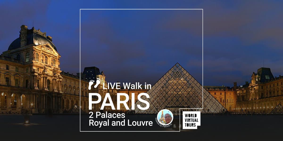 Live Walk in Paris - 2 Palaces - Royal and Louvre - World Virtual Tours