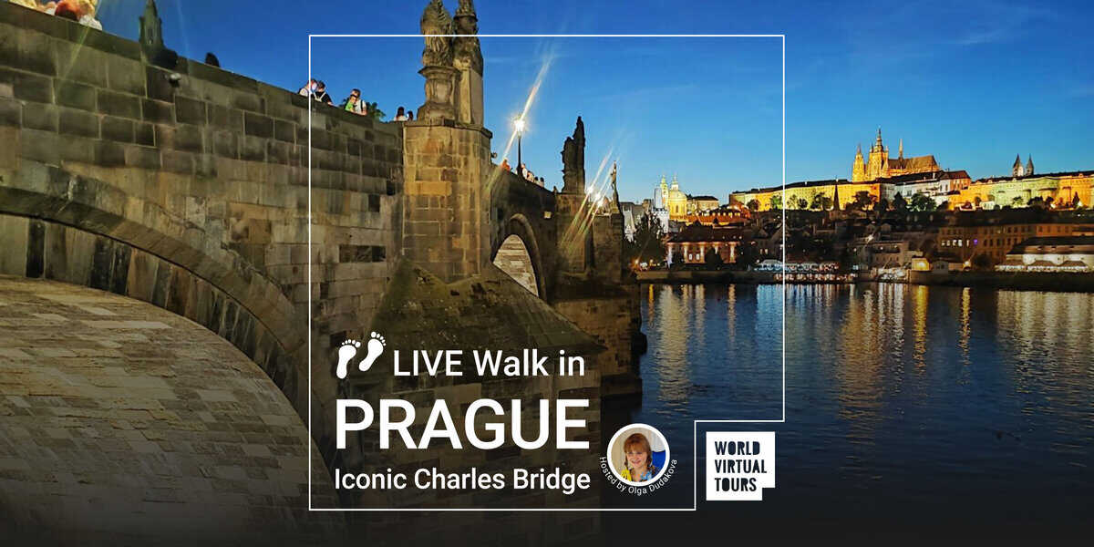 Live Walk in Prague - Iconic Charles Bridge - World Virtual Tours