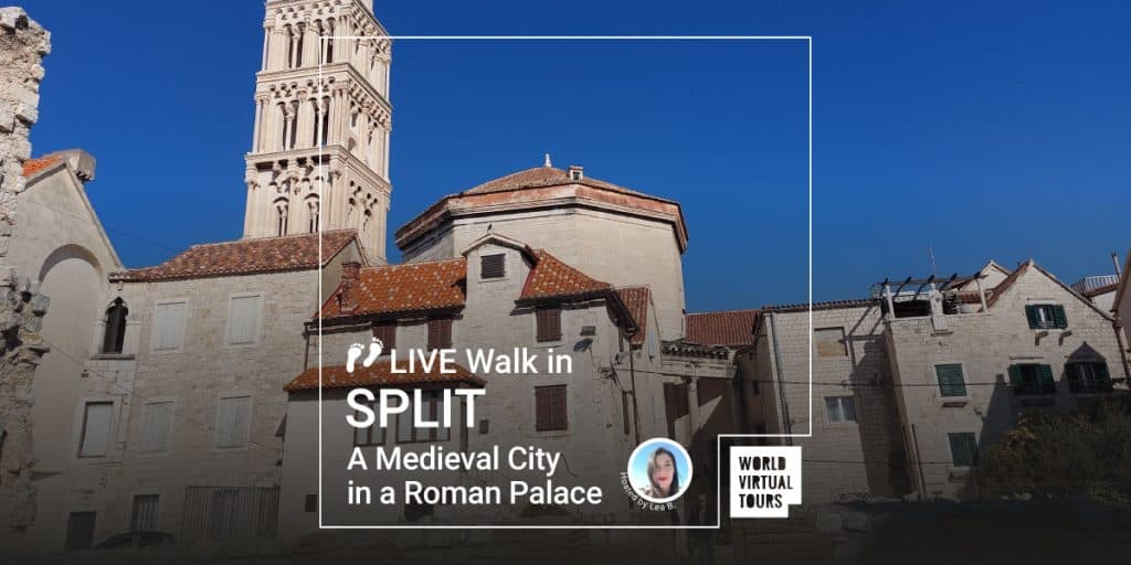 Live Walk in Split - A Medieval City in a Roman Palace - World Virtual ...