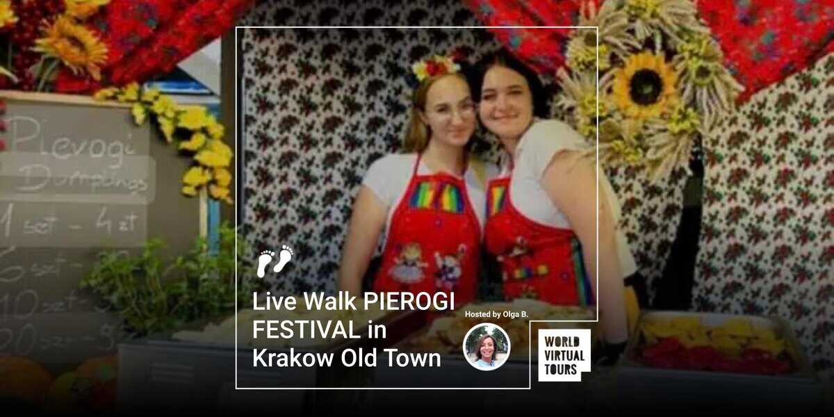 Live Walk PIEROGI FESTIVAL in Krakow Old Town - World Virtual Tours