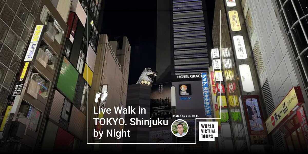 Live Walk in TOKYO. Shinjuku by Night - World Virtual Tours
